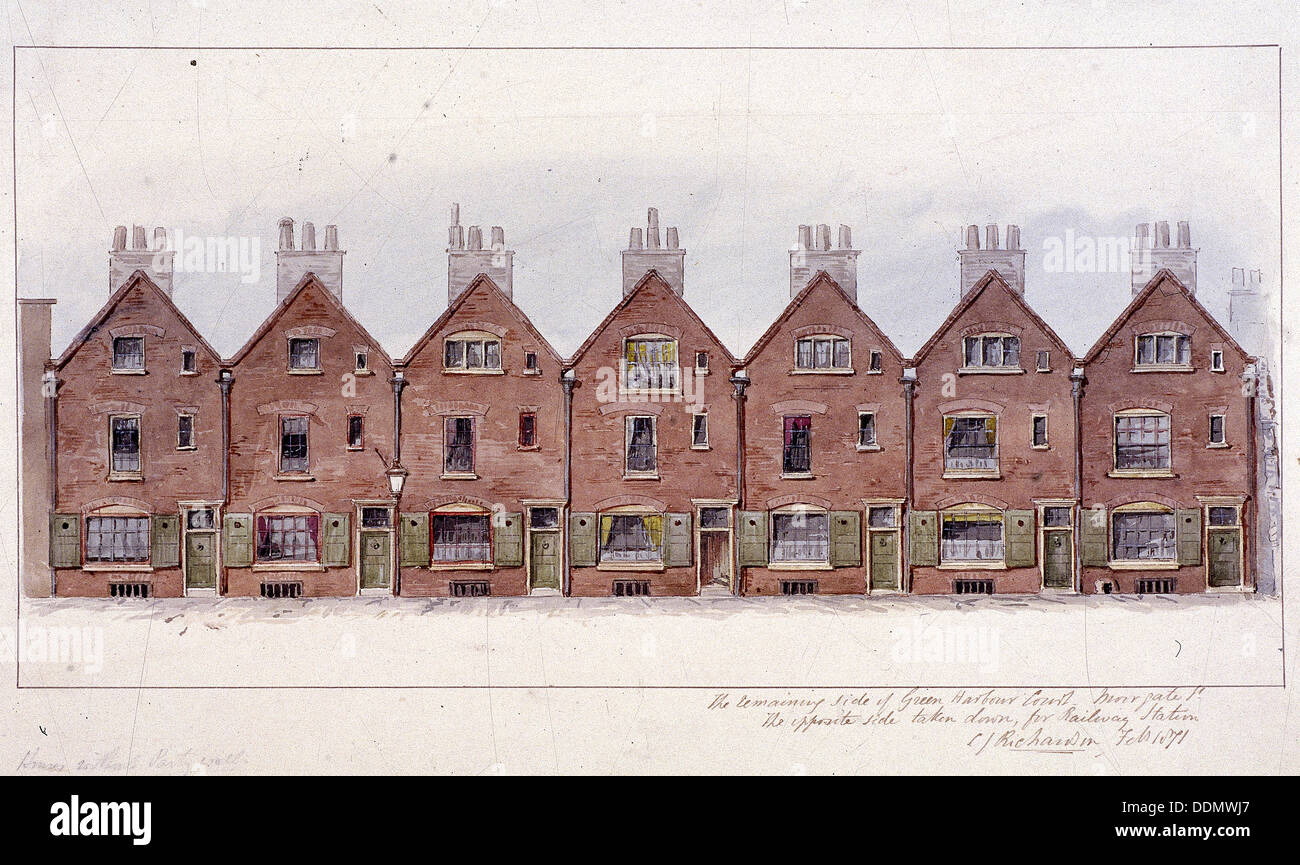Green Arbour Court, Little Moorfields, London, 1871. Artist: Charles ...