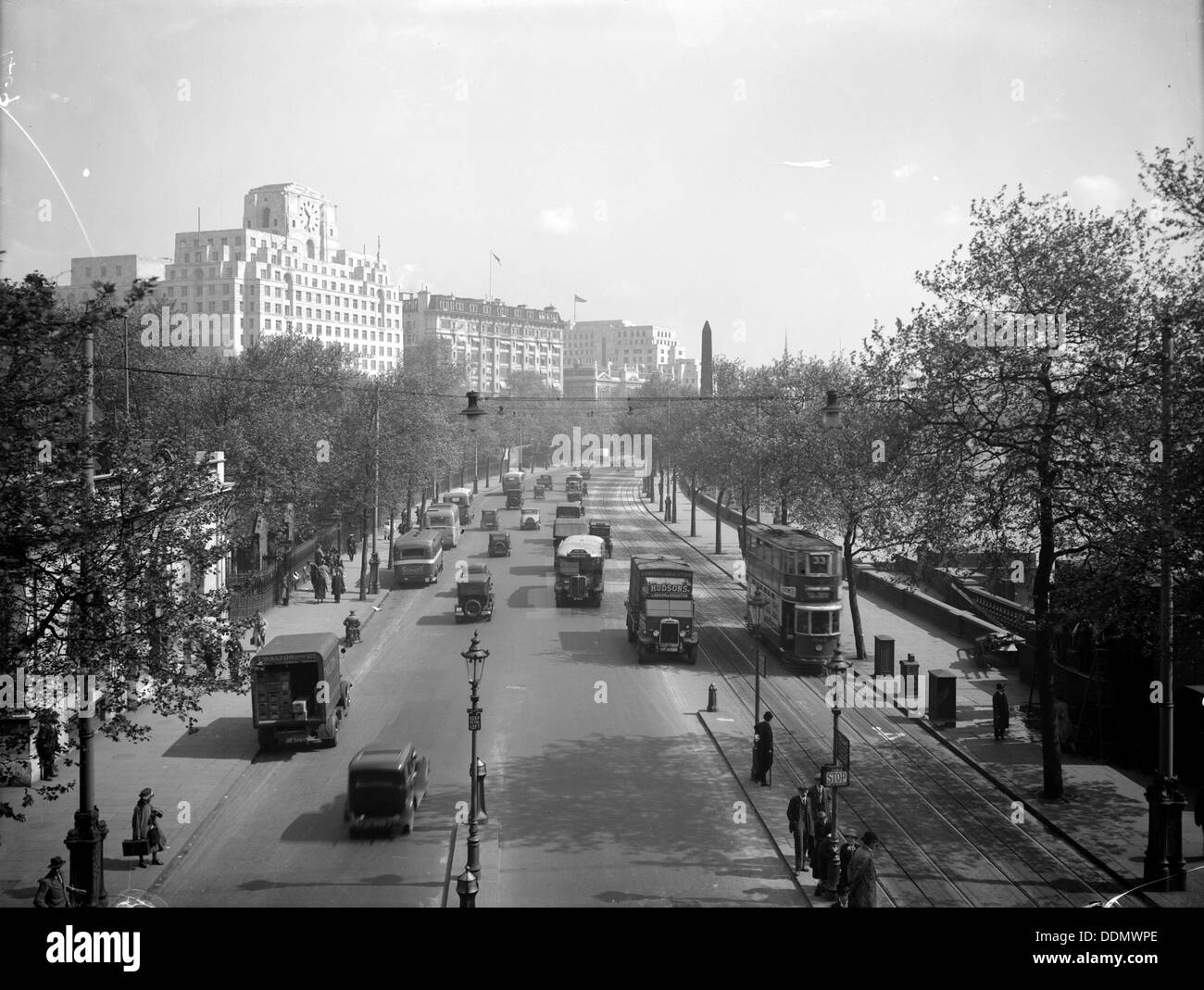 Victoria Embankment, London. Artist: Unknown Stock Photo - Alamy