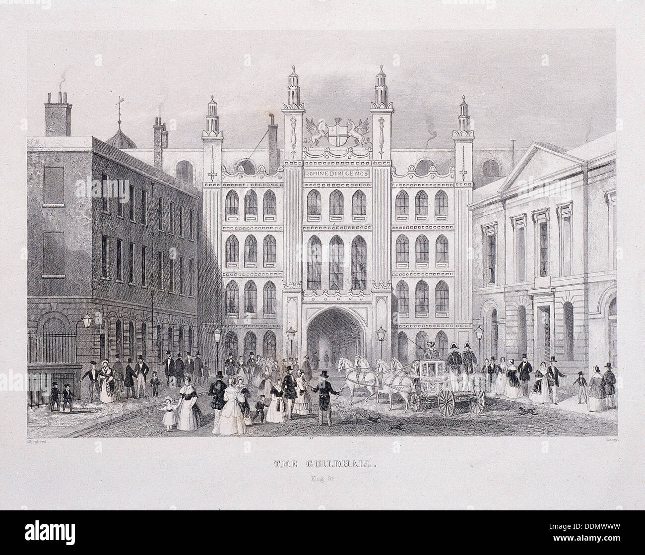 Guildhall, London, 1855. Artist: S Lacey Stock Photo - Alamy