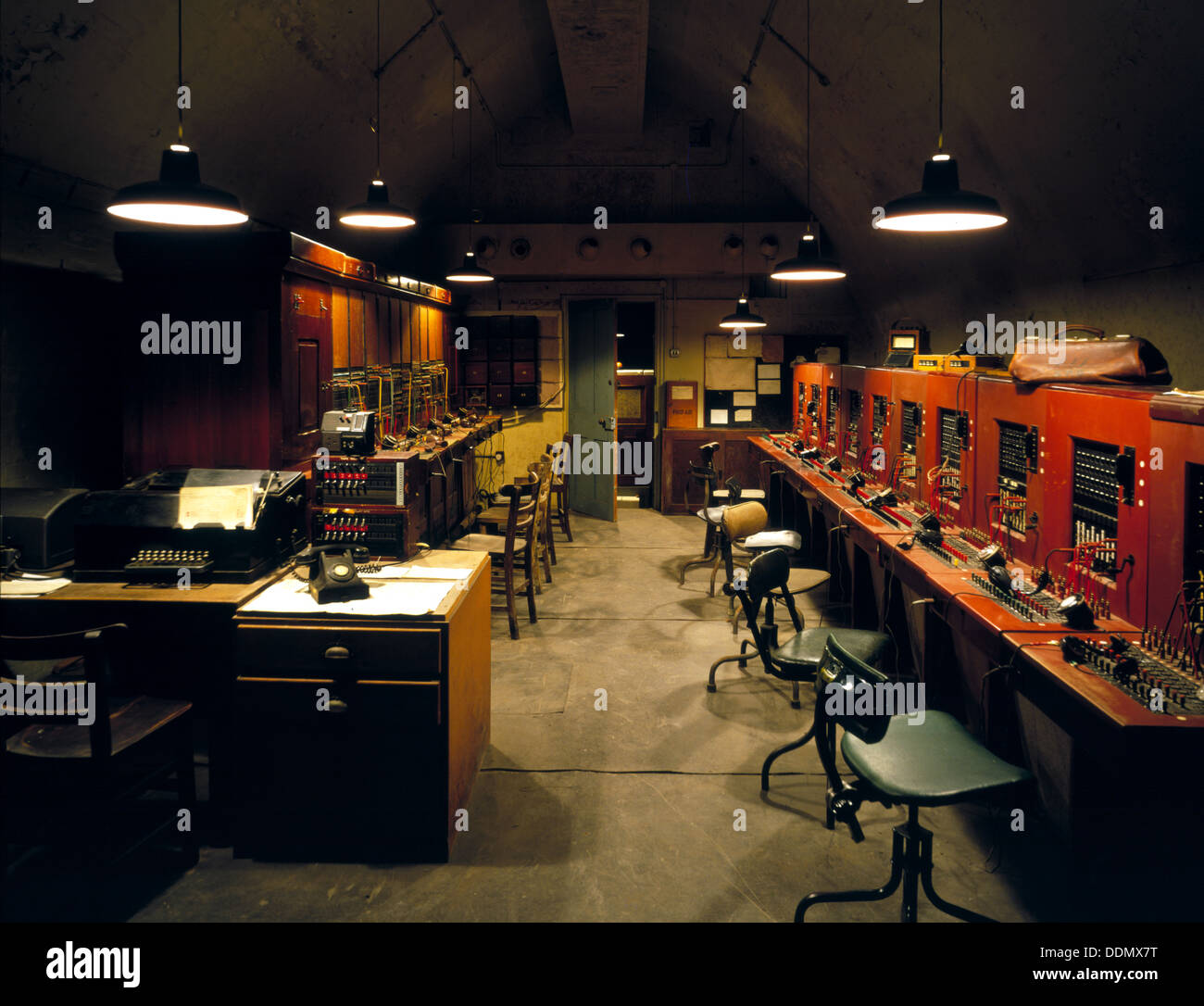 The reconstructed underground telephone and telex exchange beneath ...