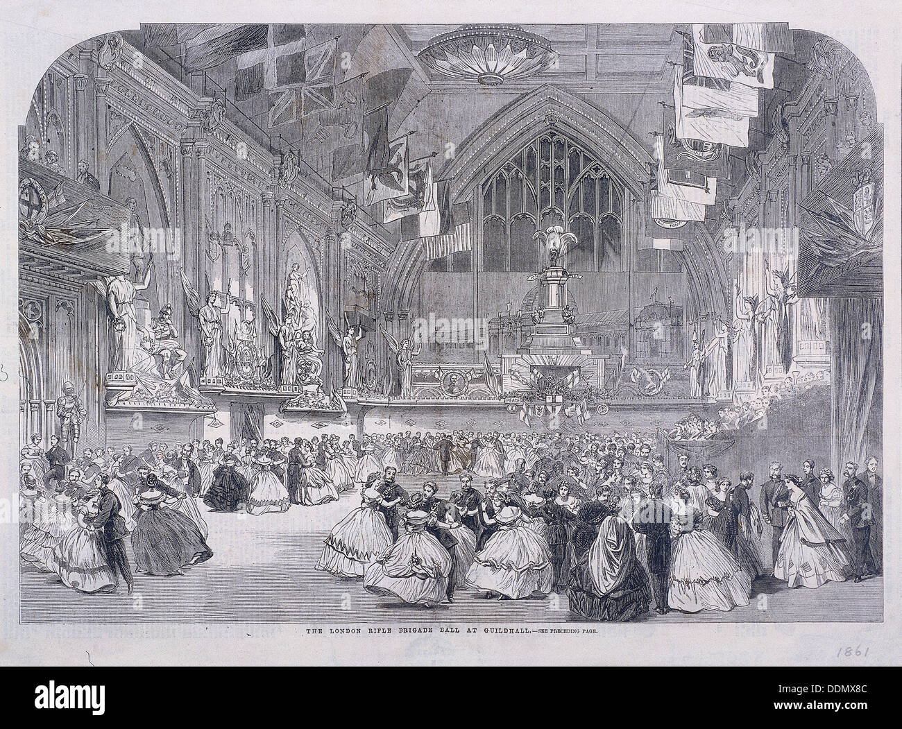 London Rifle Brigade Ball at Guildhall, London, 1861. Artist: Anon ...