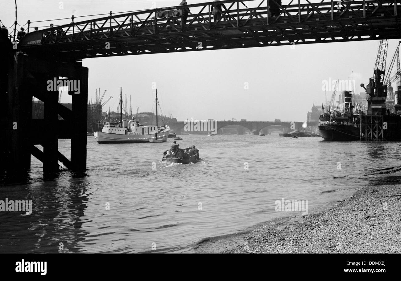 The Pool of London from Tower Beach, London, c1945-c1965. Artist: SW ...