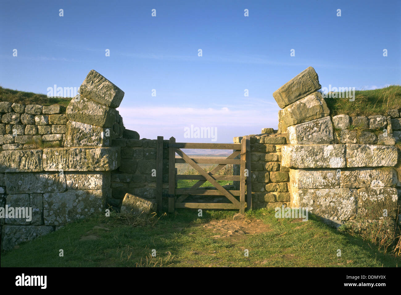 Roman gateway through Hadrian's Wall at Milecastle 37, Northumberland ...