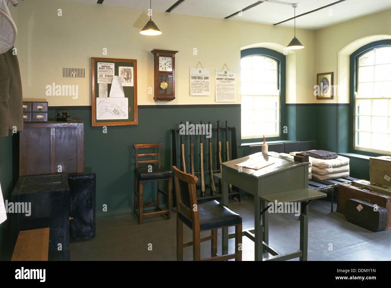 World War I guardrooms at Pendennis Castle, Cornwall, 1997. Artist: N ...