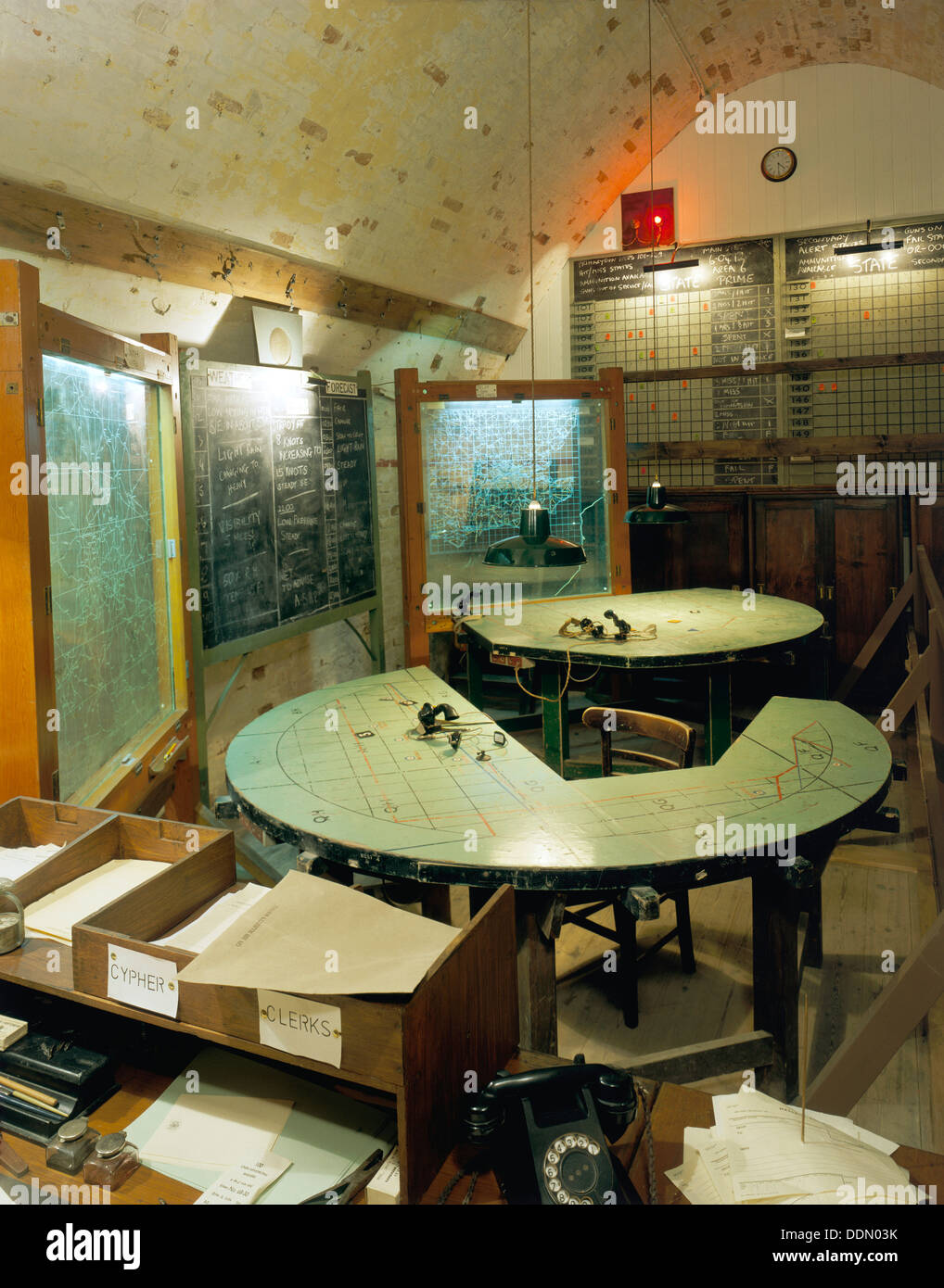 Anti-aircraft Control Room in Hellfire Corner, Dover Castle, Kent, 2001 ...