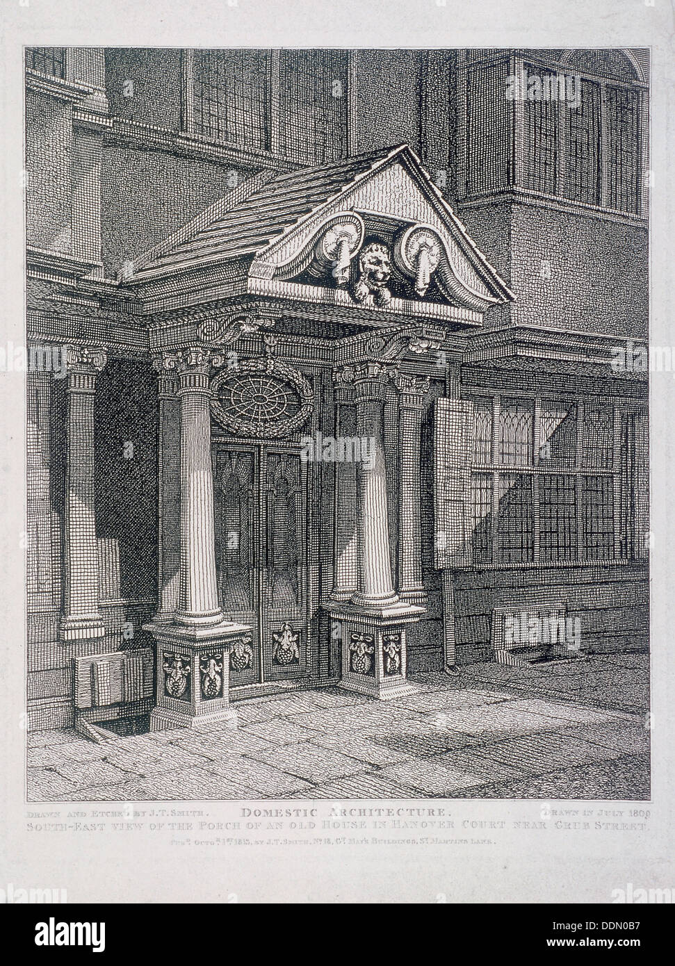 Milton Street, London, 1813. Artist: John Thomas Smith Stock Photo - Alamy