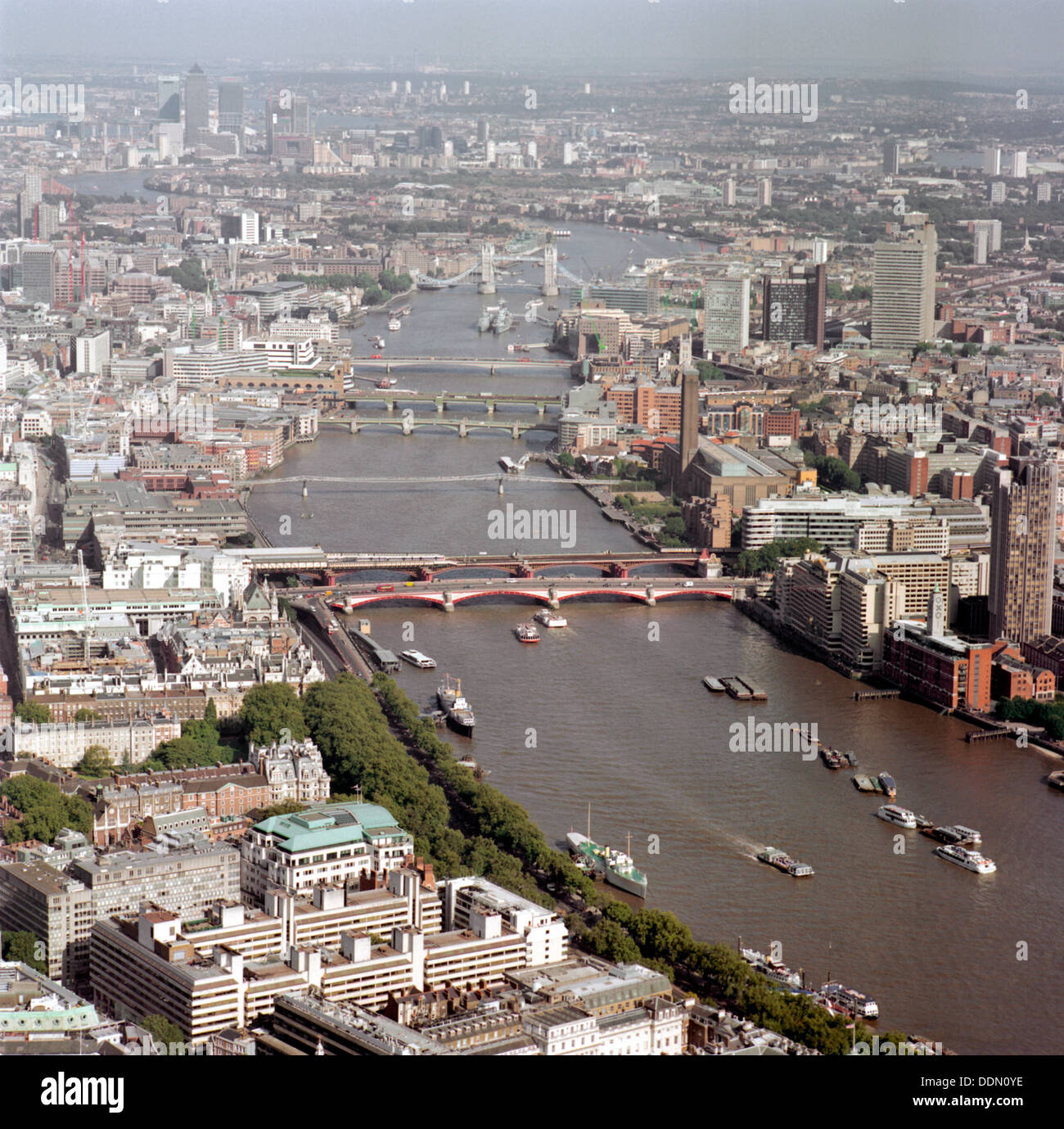 View Over the Thames Looking East, London, 2002. Artist: EH/RCHME staff ...