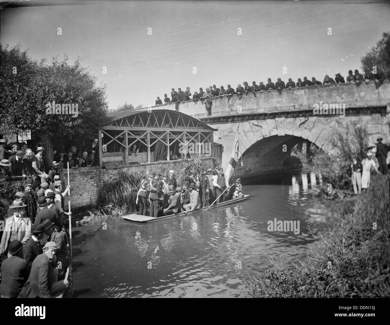 Annual Beating the Bounds ceremony, Botley Bridge, Oxford, Oxfordshire ...