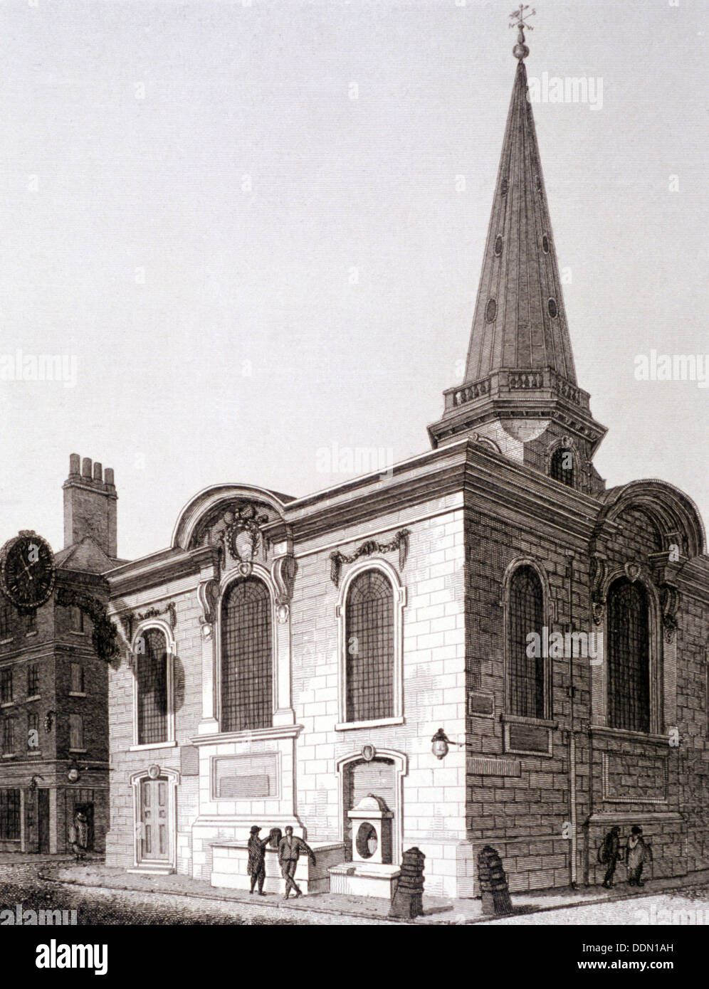 St Swithin London Stone, London, 1812. Artist: Joseph Skelton Stock ...