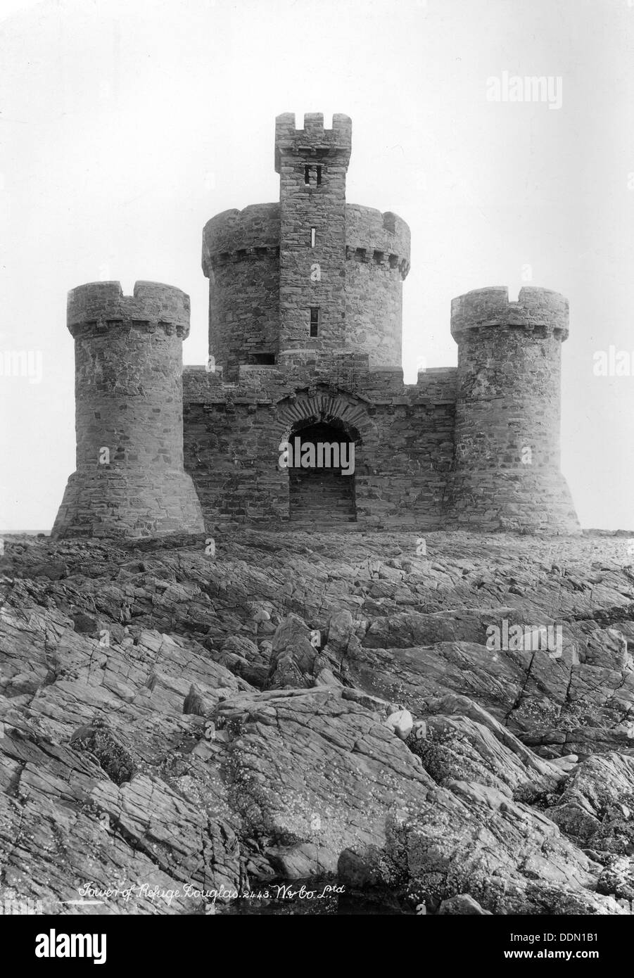 Tower of Refuge, Conister Rock, Isle of Man, 1890-1910. Artist: Unknown ...
