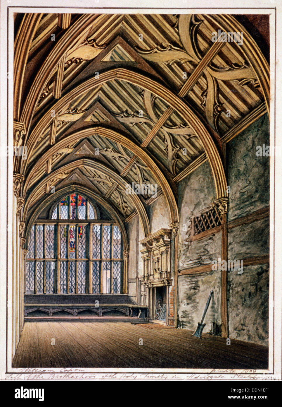 Trinity Hall, London, 1808. Artist: William Capon Stock Photo - Alamy