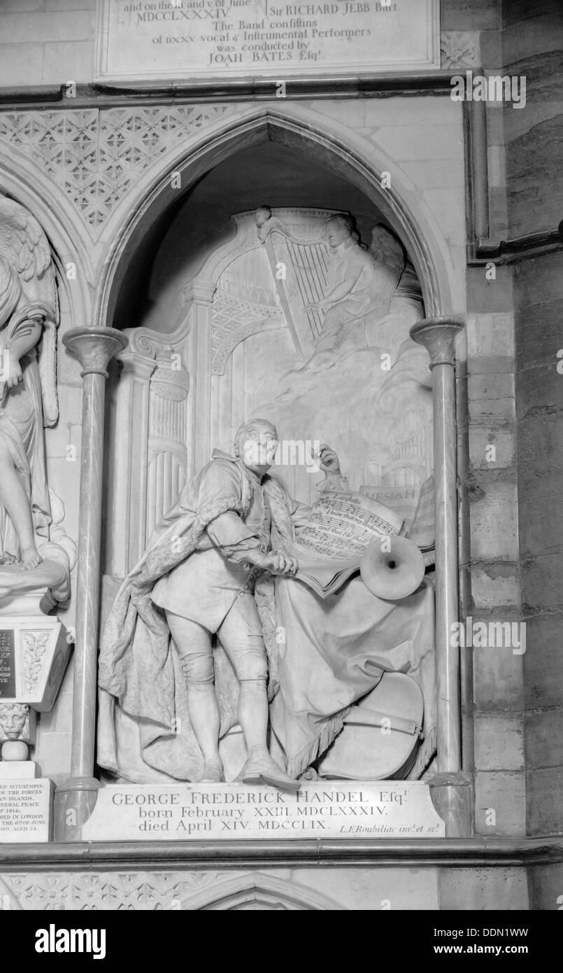Handel Monument, Westminster Abbey, London, 1945-1980. Creator: Eric de ...