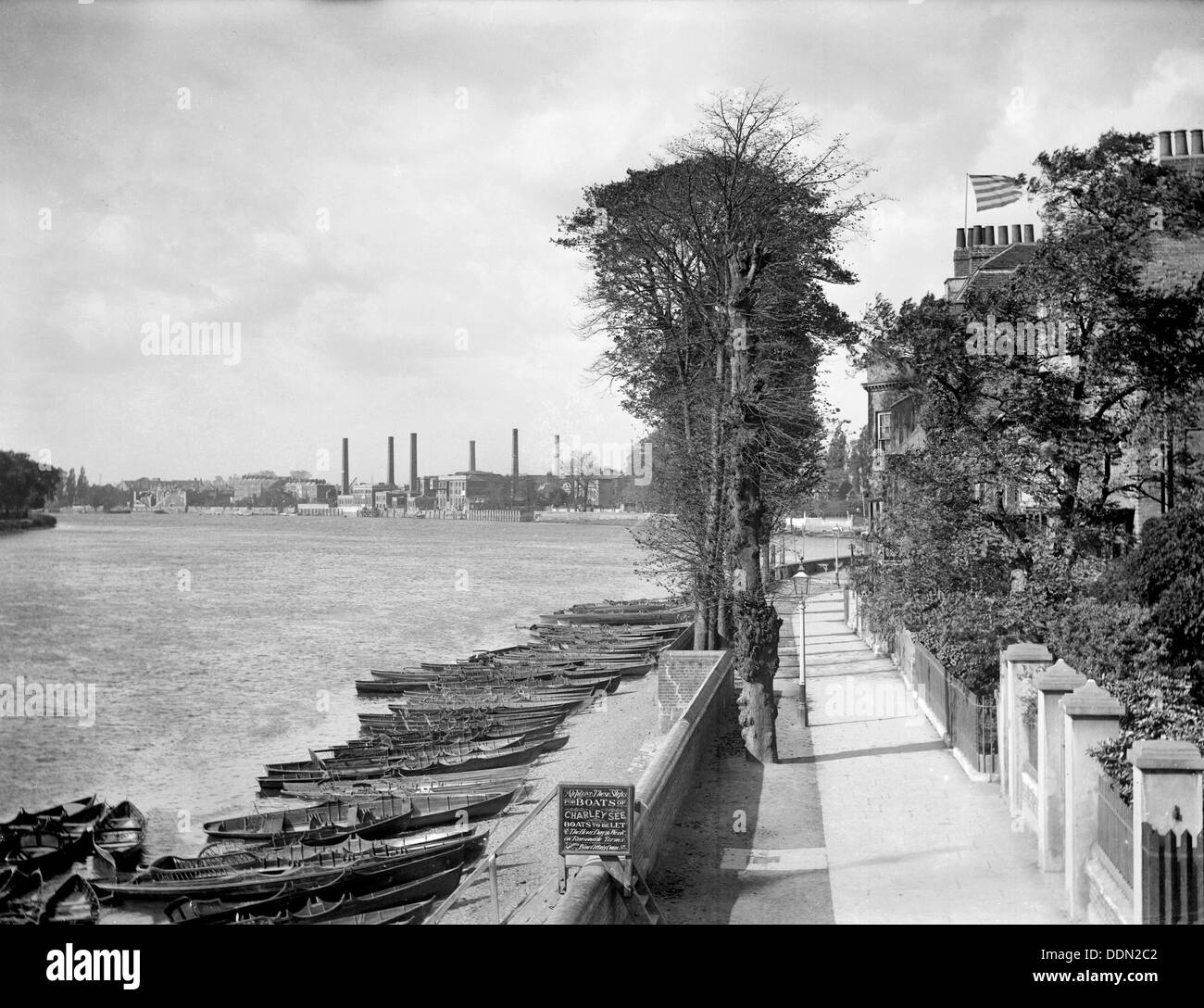 Lower Mall, Hammersmith, London, 1885. Artist: Henry Taunt Stock Photo ...