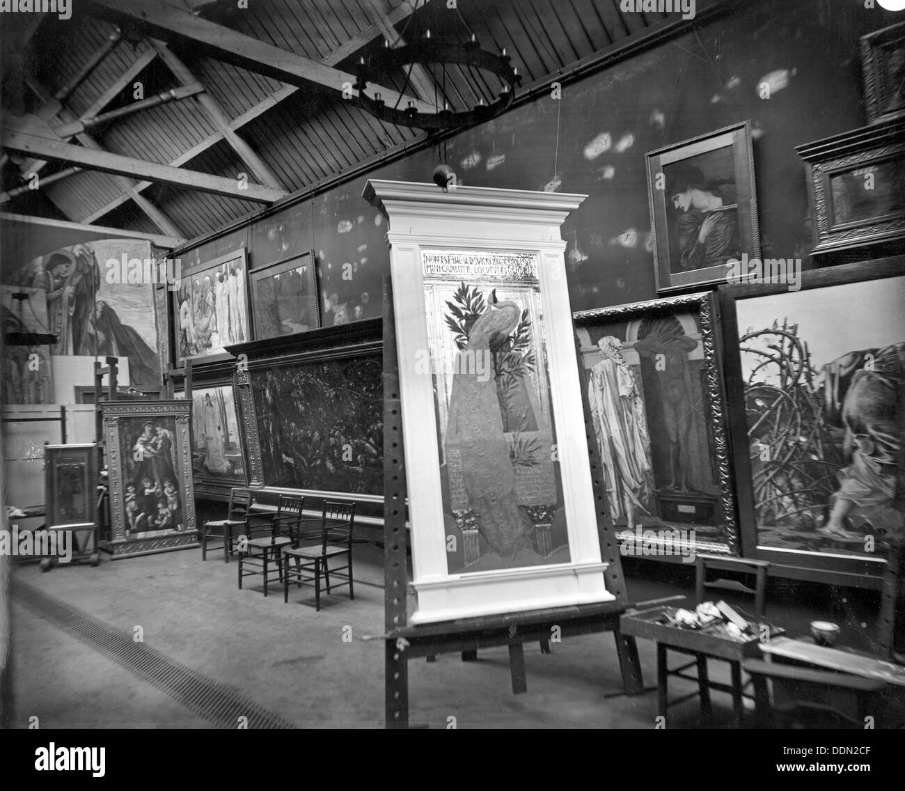 Burne-Jones's studio, The Grange, Fulham, London, c1890-1898. Artist: A ...