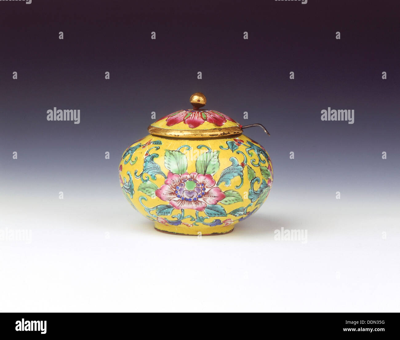 Canton enamel condiment jar and cover, Qing dynasty, China, c1820-c1840 ...