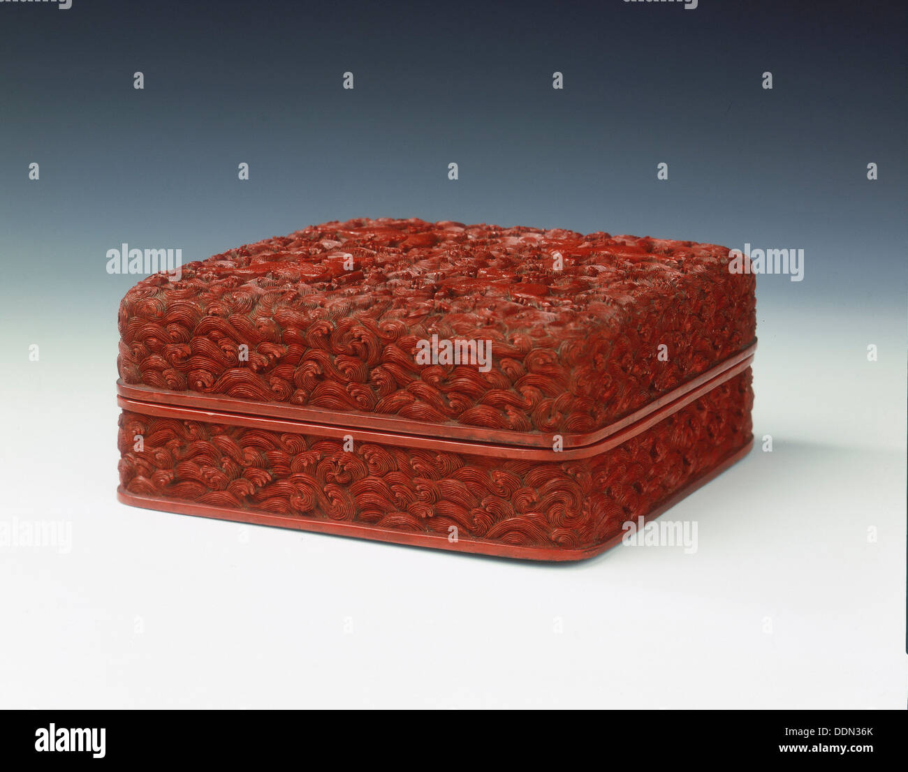 Carved red lacquer covered box, Qing dynasty, China, mid-late 18th ...