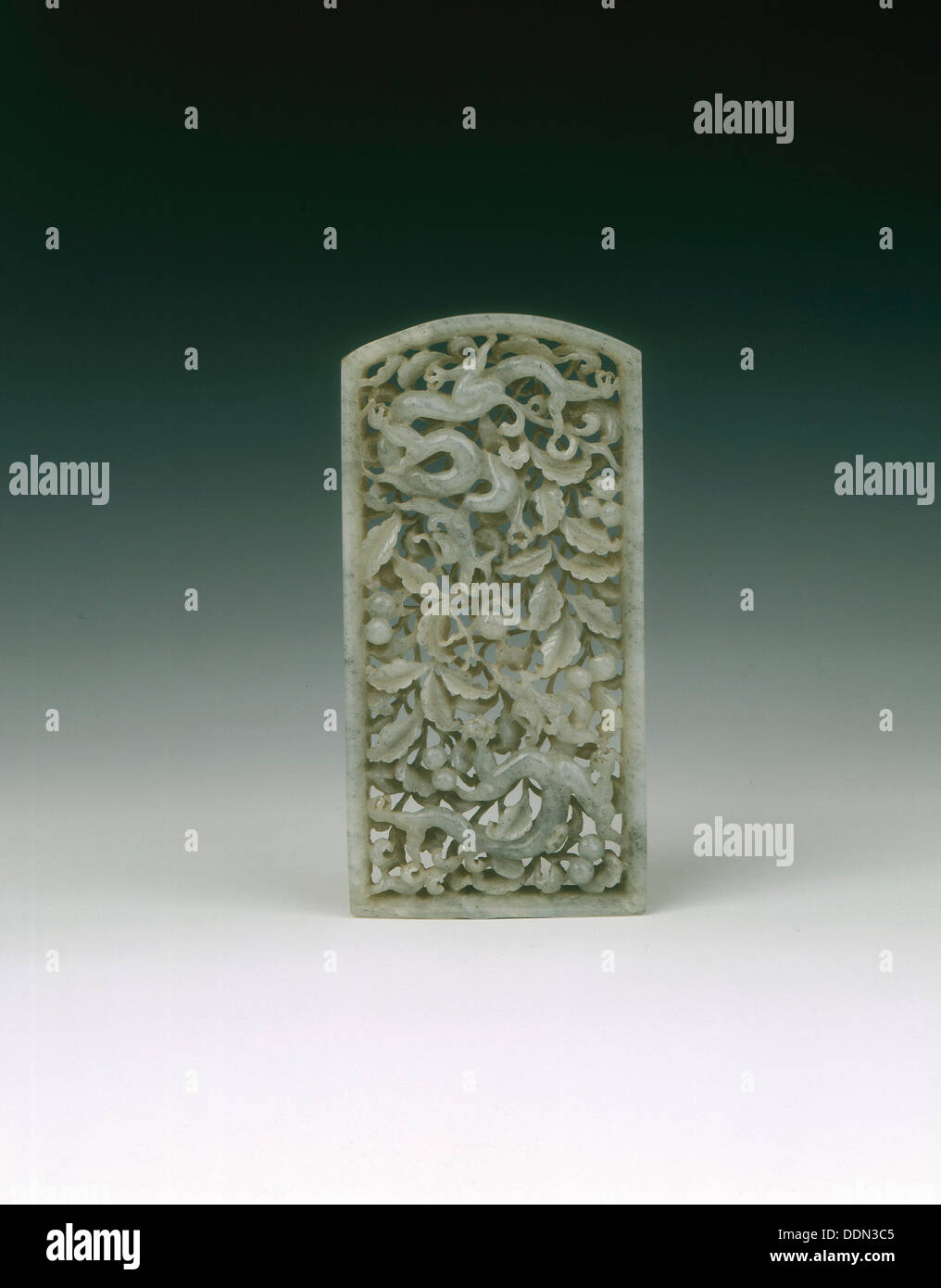 Jade 'cha wei' reticulated plaque, Ming dynasty, China, 1368-1644 ...