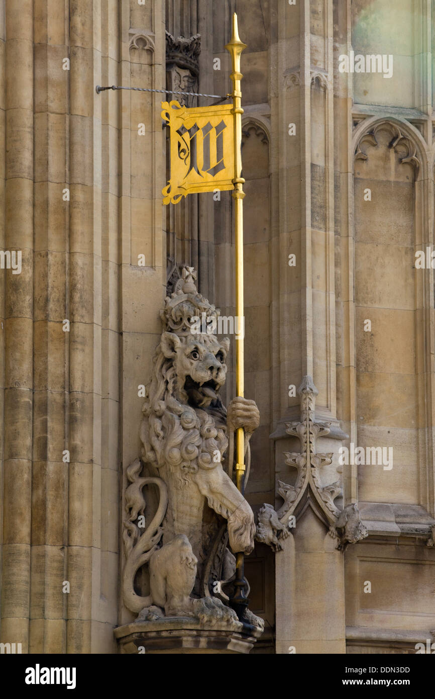 The Houses of Parliament City of Westminster London England Lion ...