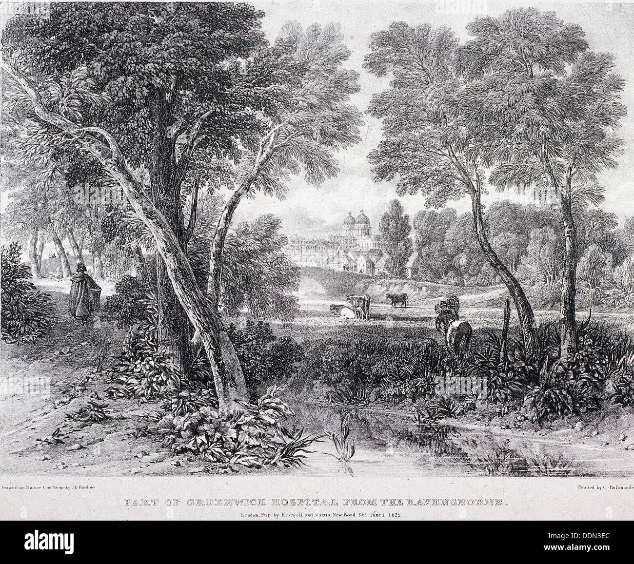 Greenwich Hospital, Greenwich, London, 1822. Artist: James Duffield ...