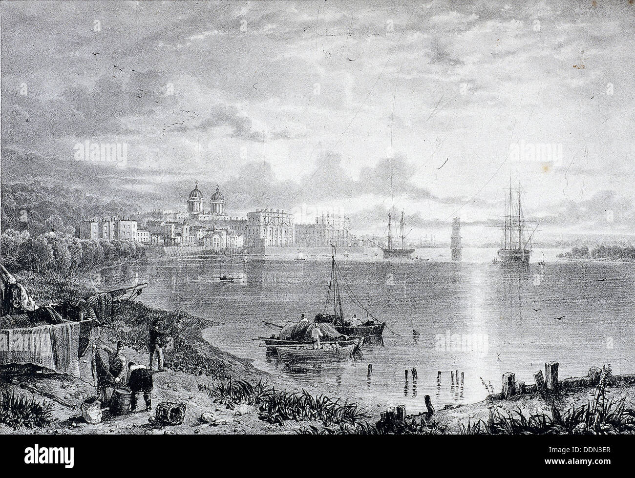 View of Greenwich Hospital, Greenwich, London, 1822. Artist: James ...