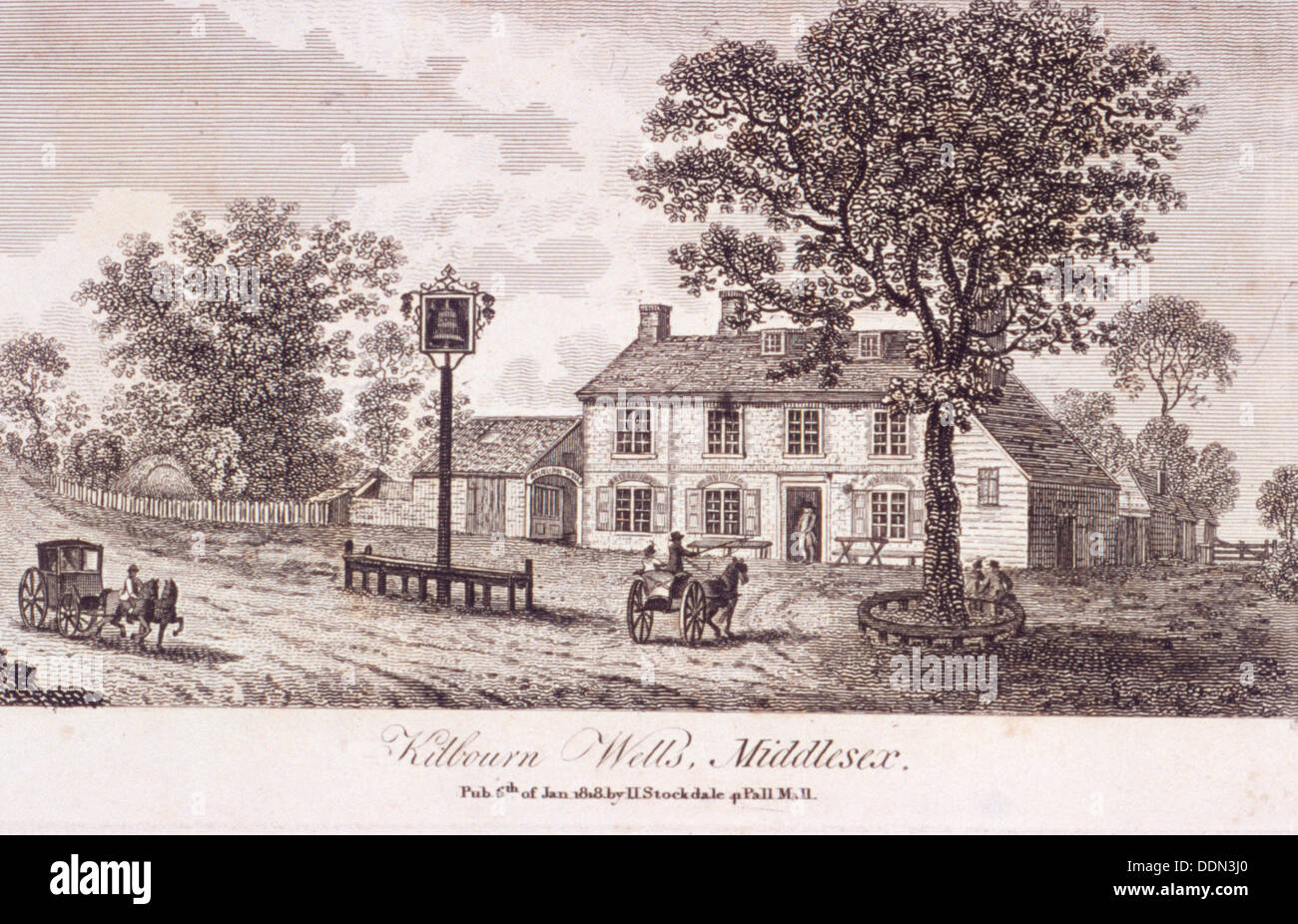 Kilburn Wells, Hampstead, London, 1818. Artist: Anon Stock Photo - Alamy