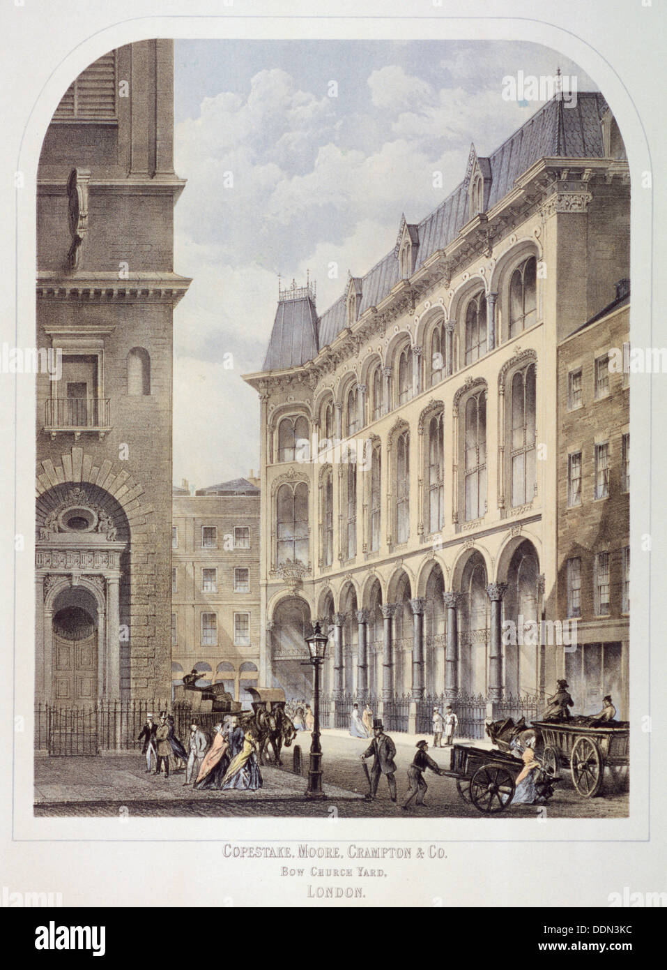 Bow Churchyard, London, c1860. Artist: Andrew Maclure Stock Photo - Alamy