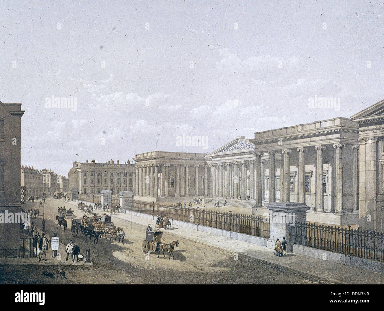 British Museum, Holborn, London, 1852. Artist: William Simpson Stock ...