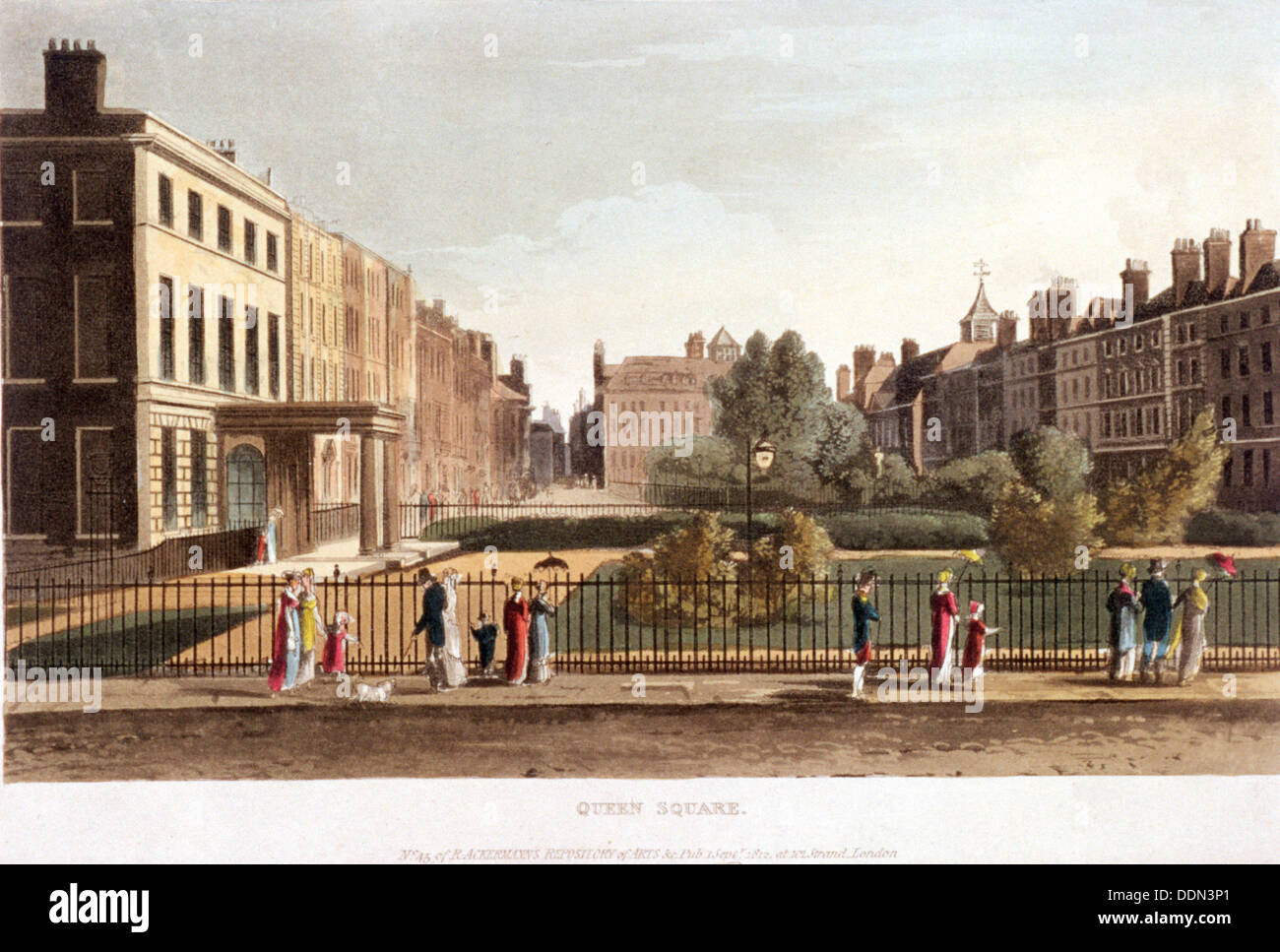 Queen Square, Holborn, London, 1812. Artist: Anon Stock Photo - Alamy