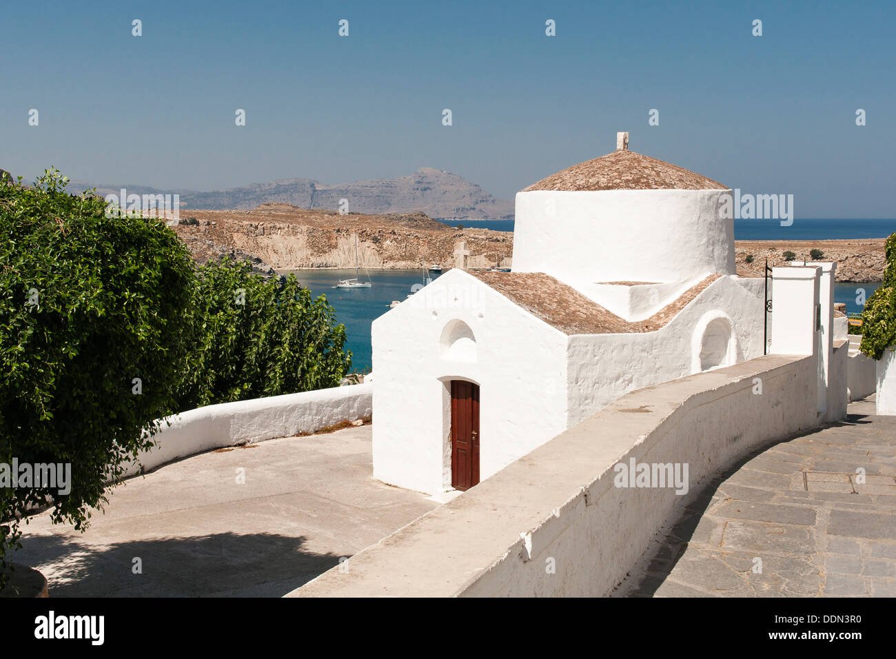 Ancient acropolis in lindos hi-res stock photography and images - Alamy