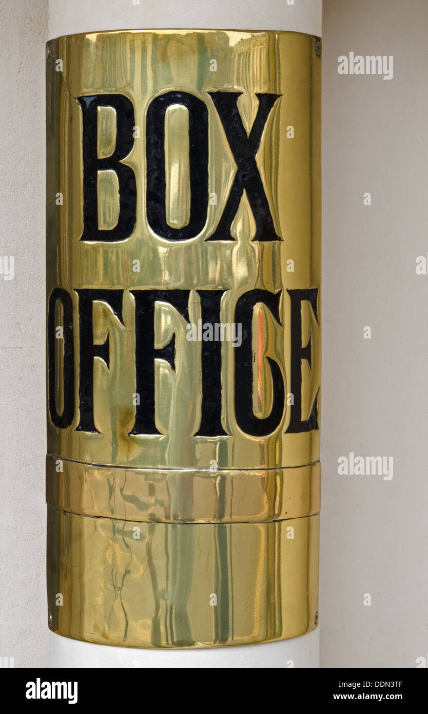 Theatre box office sign Stock Photo - Alamy