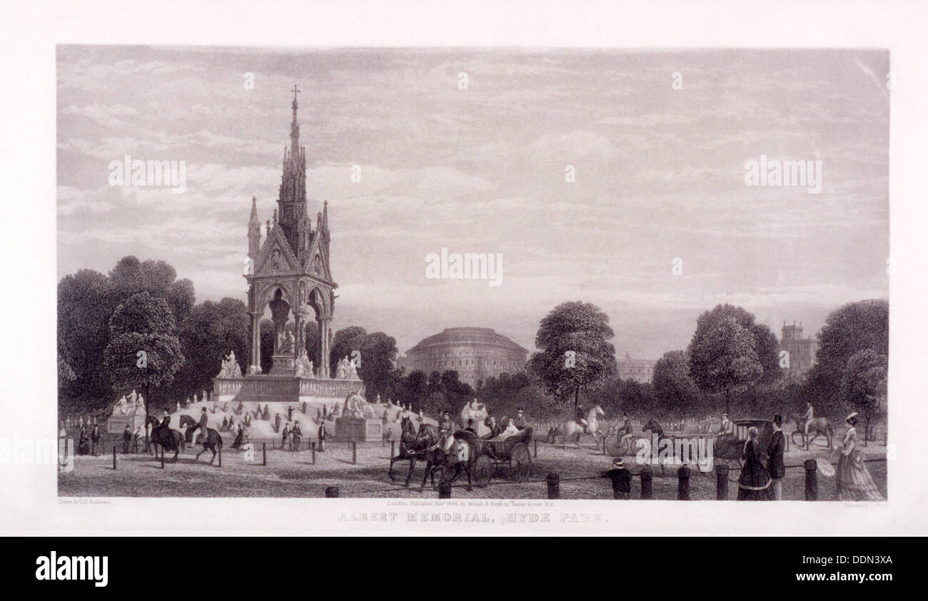 Albert Memorial, Kensington, London, 1869. Artist: Thomas Abiel Prior Stock Photo - Alamy