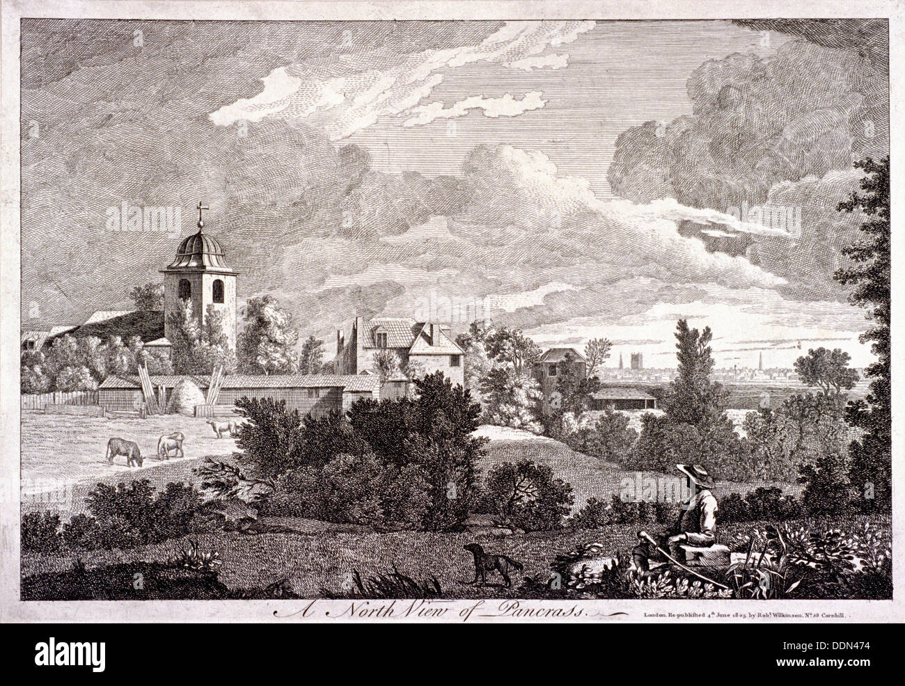 St Pancras, London, 1805. Artist: Anon Stock Photo - Alamy