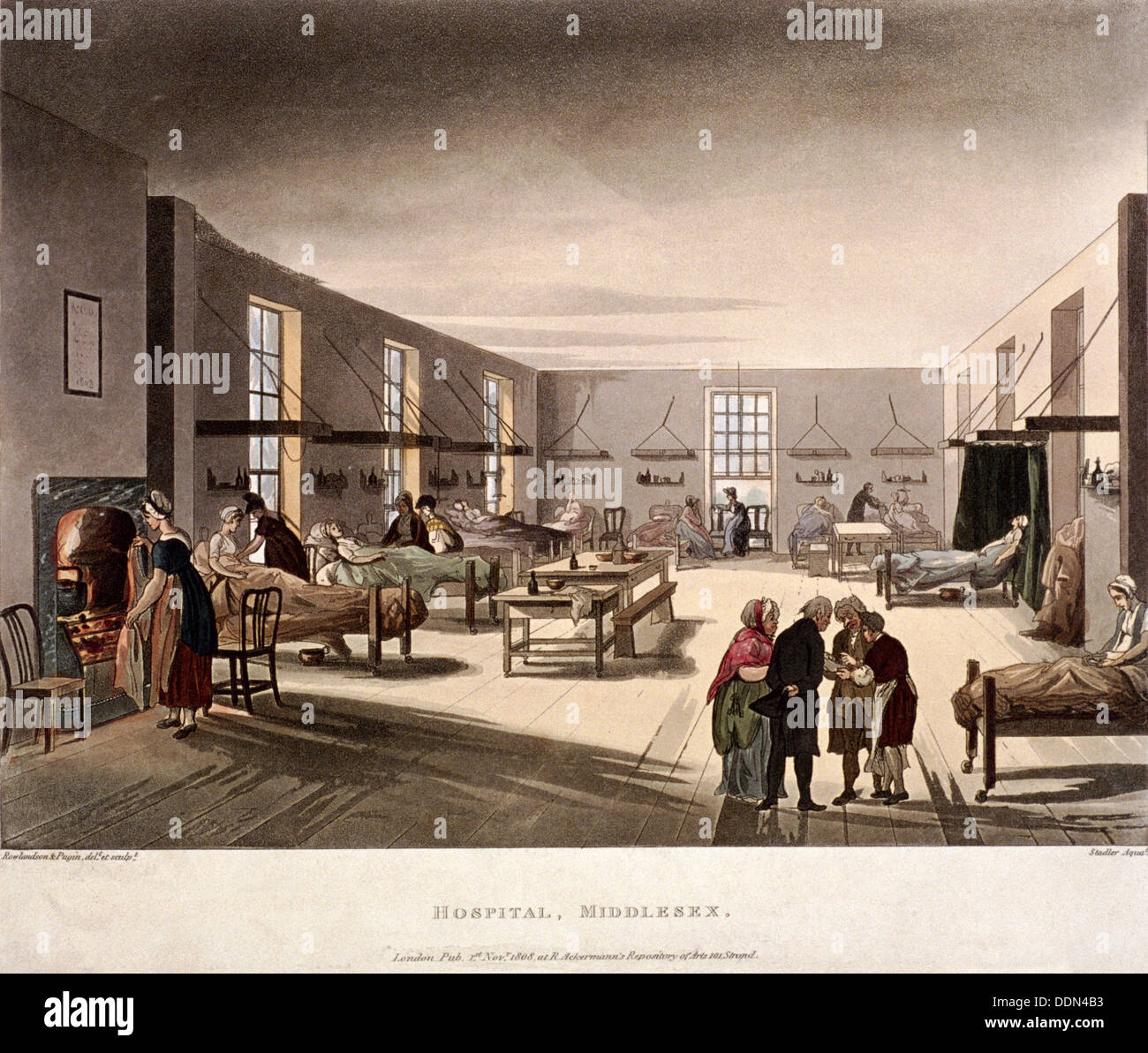 Mortimer Street, Marylebone, London, 1808. Artist: Joseph Constantine ...