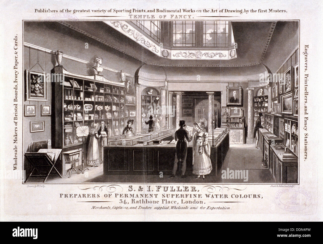 Rathbone Place, Marylebone, London, 1823. Artist: Smart & Sutherland ...