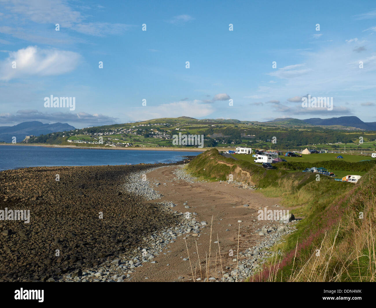 Shell Island campsite in North Wales UK Stock Photo - Alamy