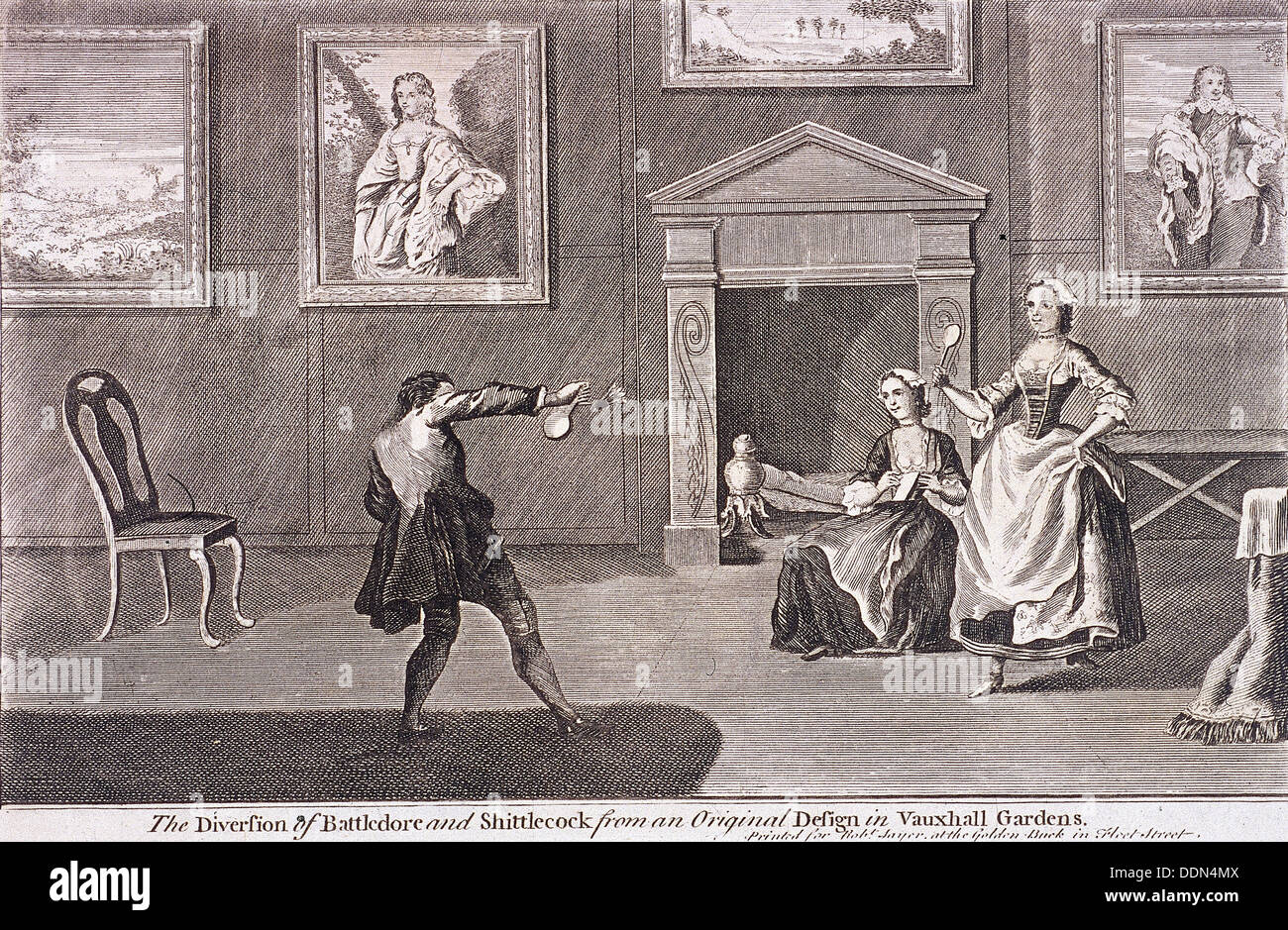 The diversion of battledore and shuttlecock hi-res stock photography ...