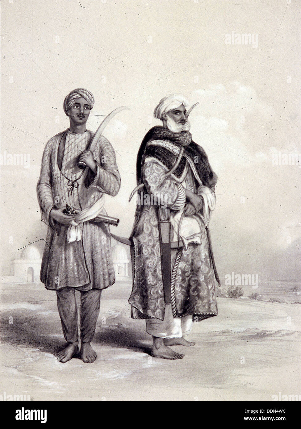 A Zemindar and a Puthan, 1844. Artist: Lowes Dickinson Stock Photo - Alamy