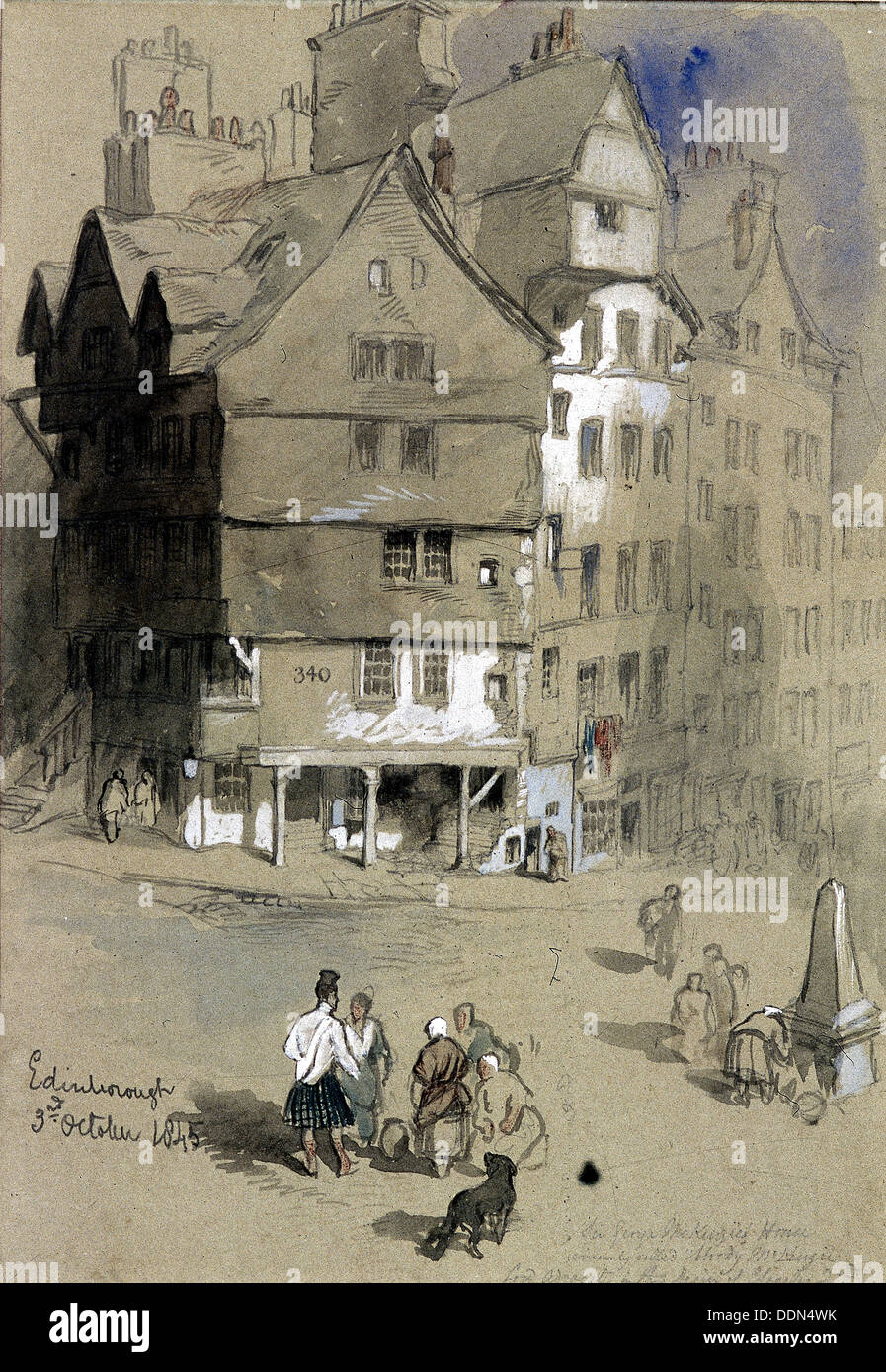 Sir George McKenzie's house, Edinburgh, Scotland, 1845. Artist: Sir ...