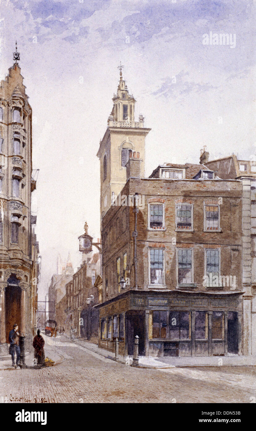 St James Garlickhythe, Upper Thames Street, London, 1882. Artist: John ...