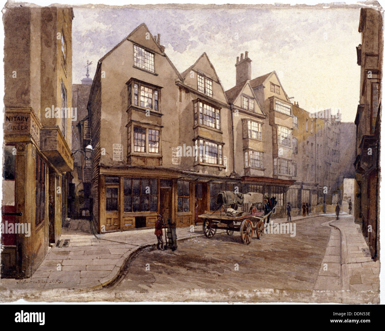 Cloth Fair, London, 1884. Artist: John Crowther Stock Photo - Alamy