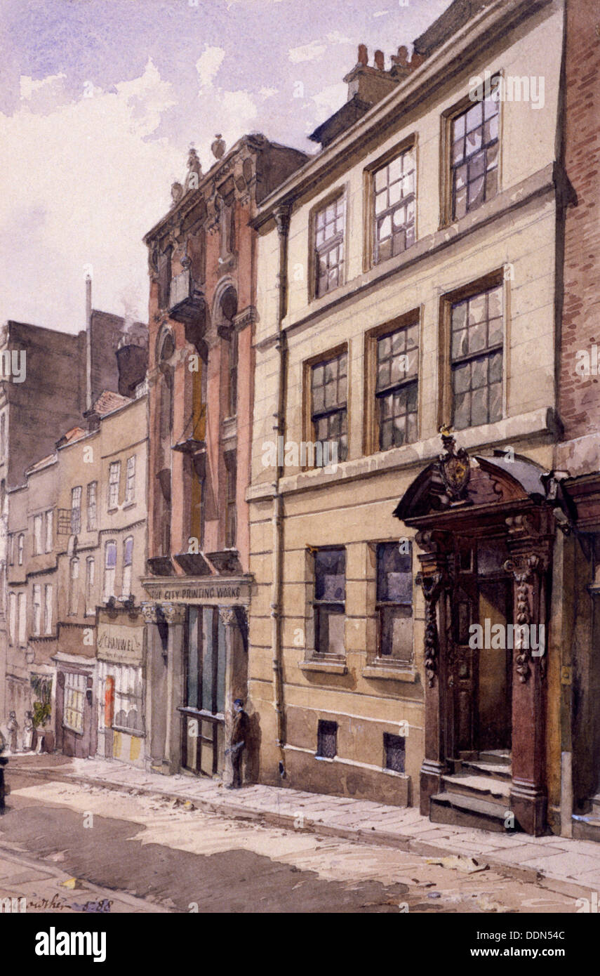 Painter-Stainers' Hall, Little Trinity Lane, London, 1888. Artist: John ...
