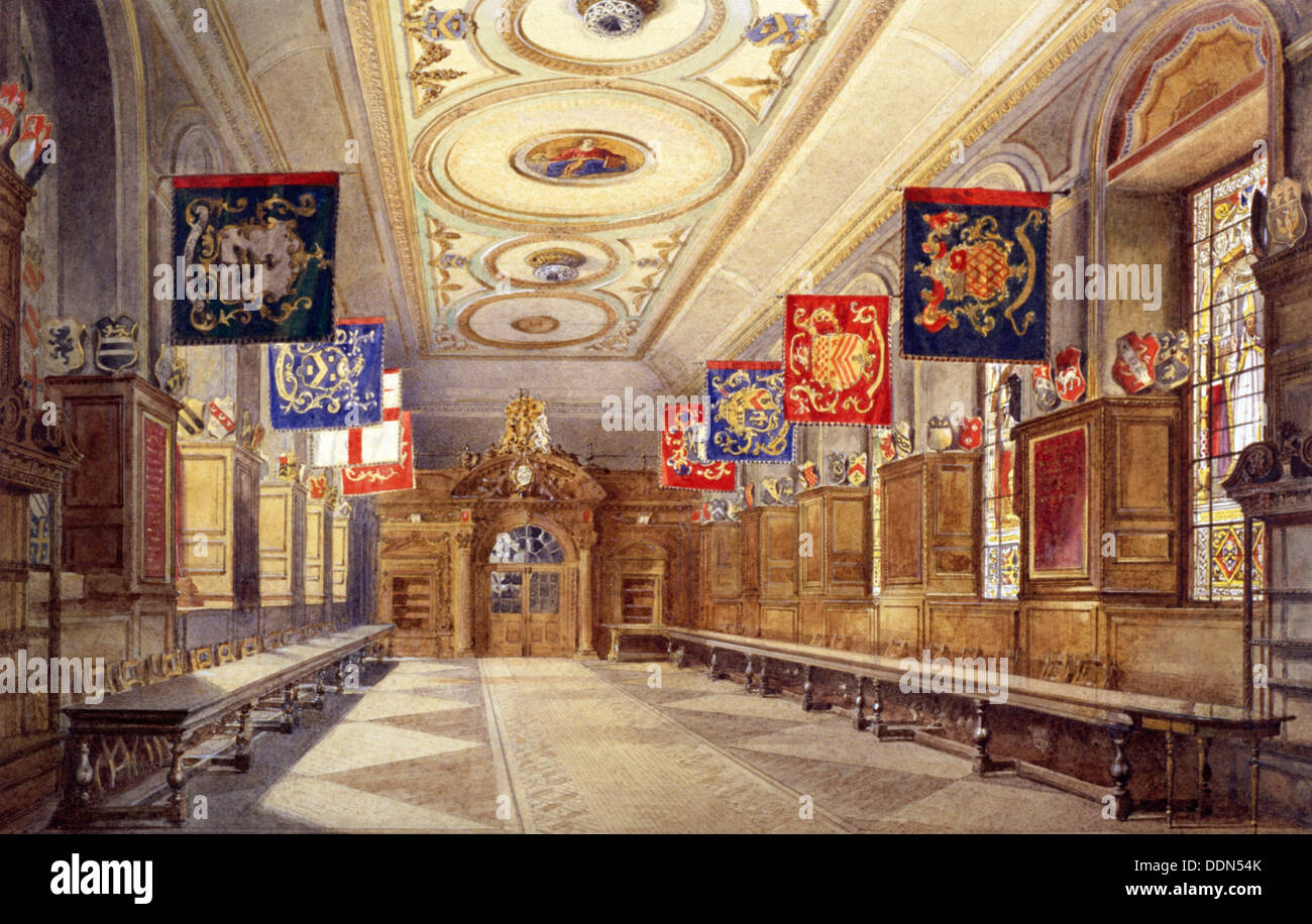Interior of Stationers' Hall, London, 1890. Artist: John Crowther Stock ...