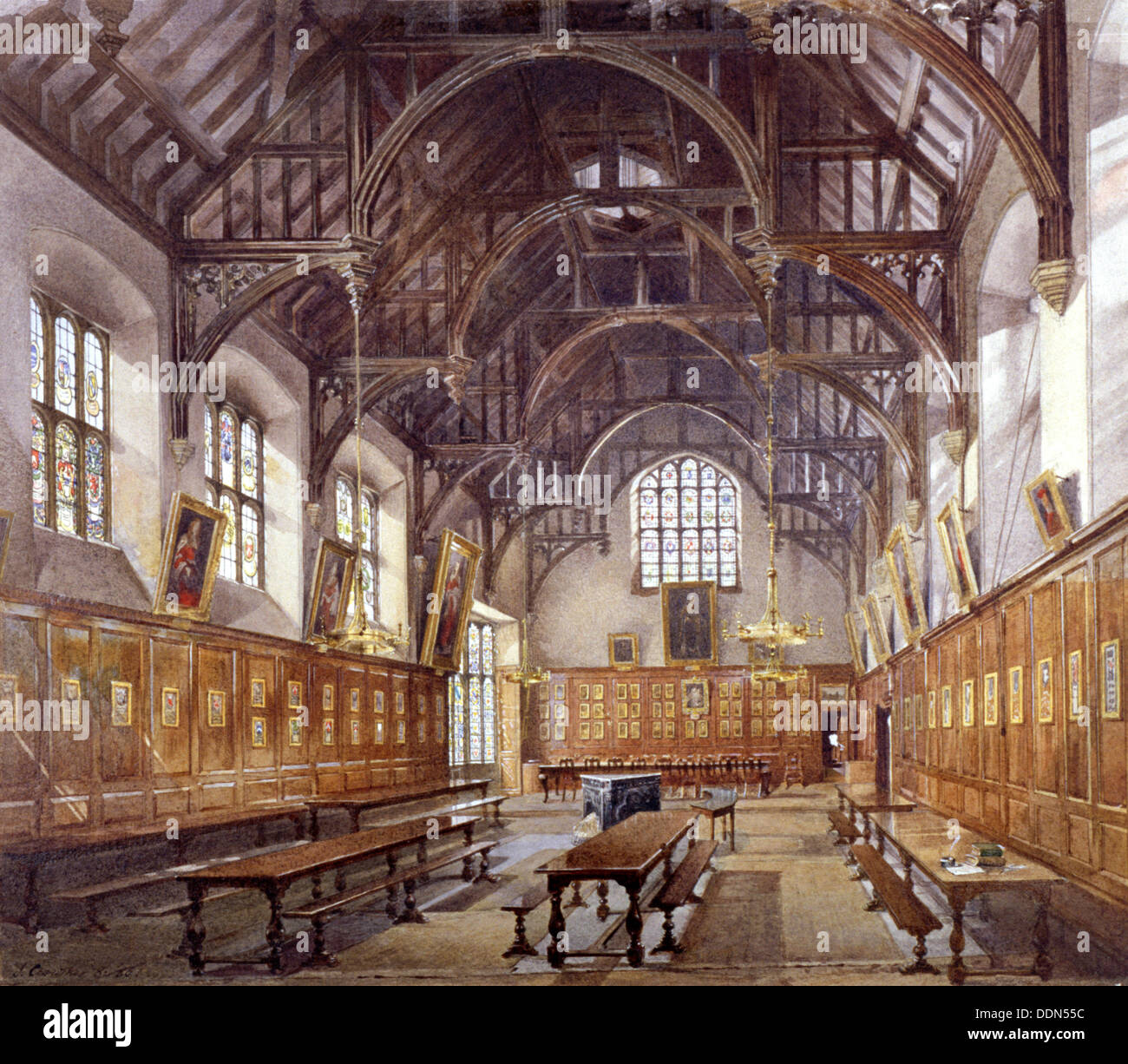 Gray's Inn Hall, London, 1886. Artist: John Crowther Stock Photo - Alamy