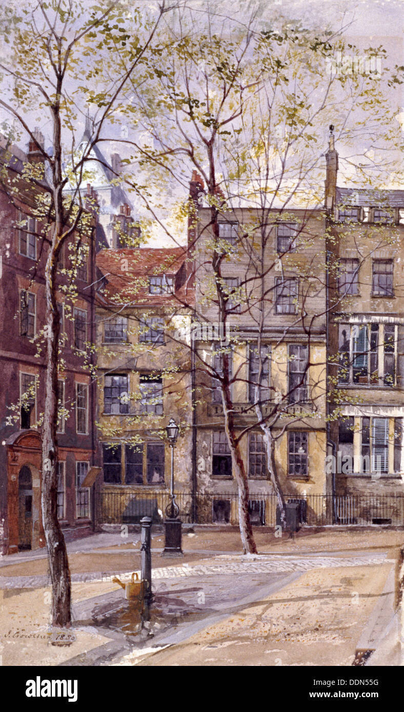 Inner Temple, London, 1880. Artist: John Crowther Stock Photo - Alamy