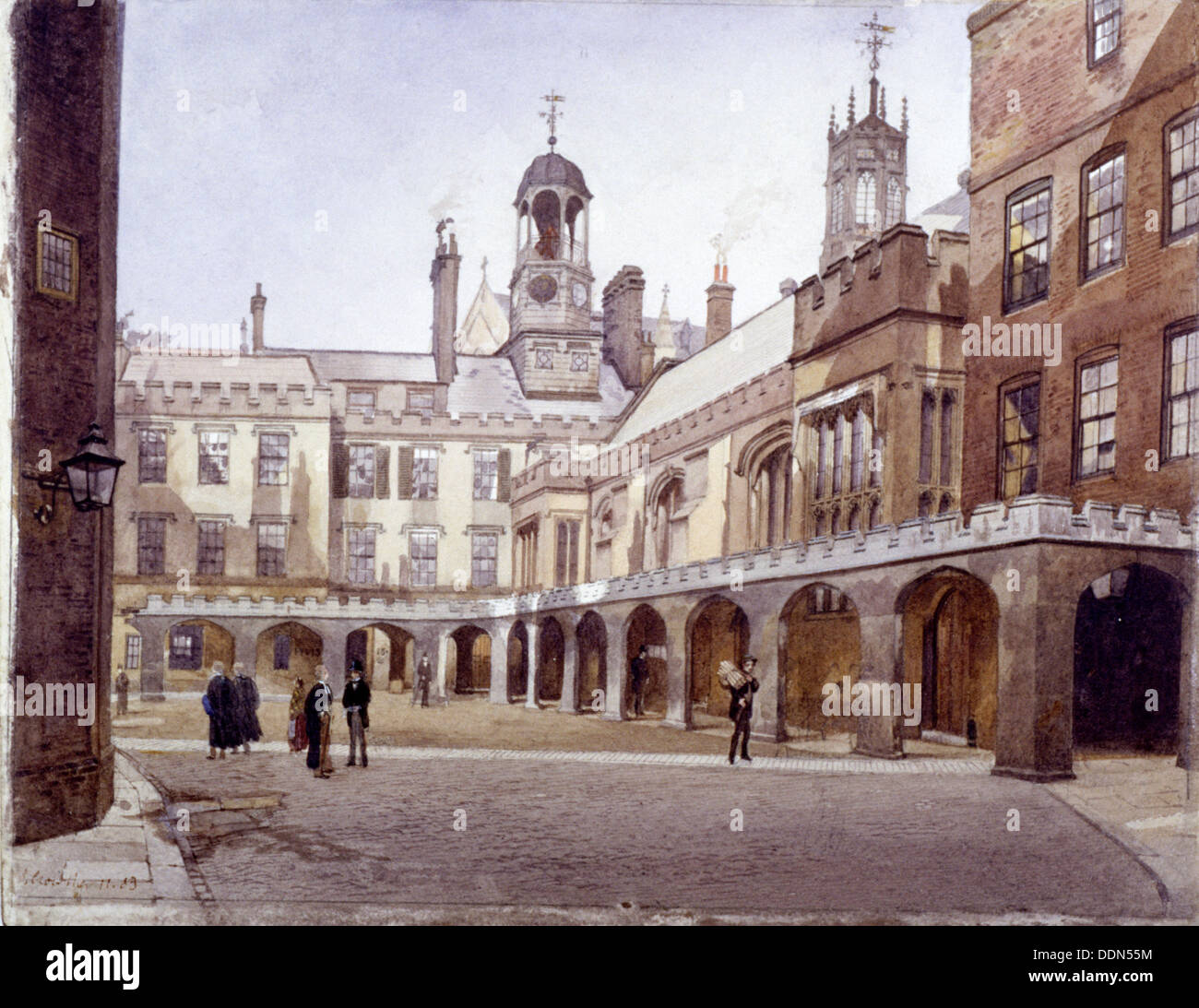 Lincoln's Inn Old Hall, London, 1889. Artist: John Crowther Stock Photo ...