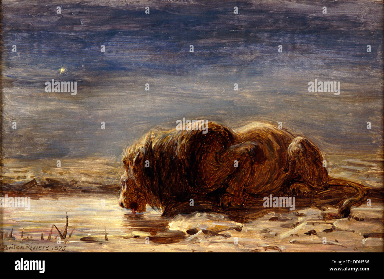 The king drinks, 1875. Artist: Briton Riviere Stock Photo - Alamy