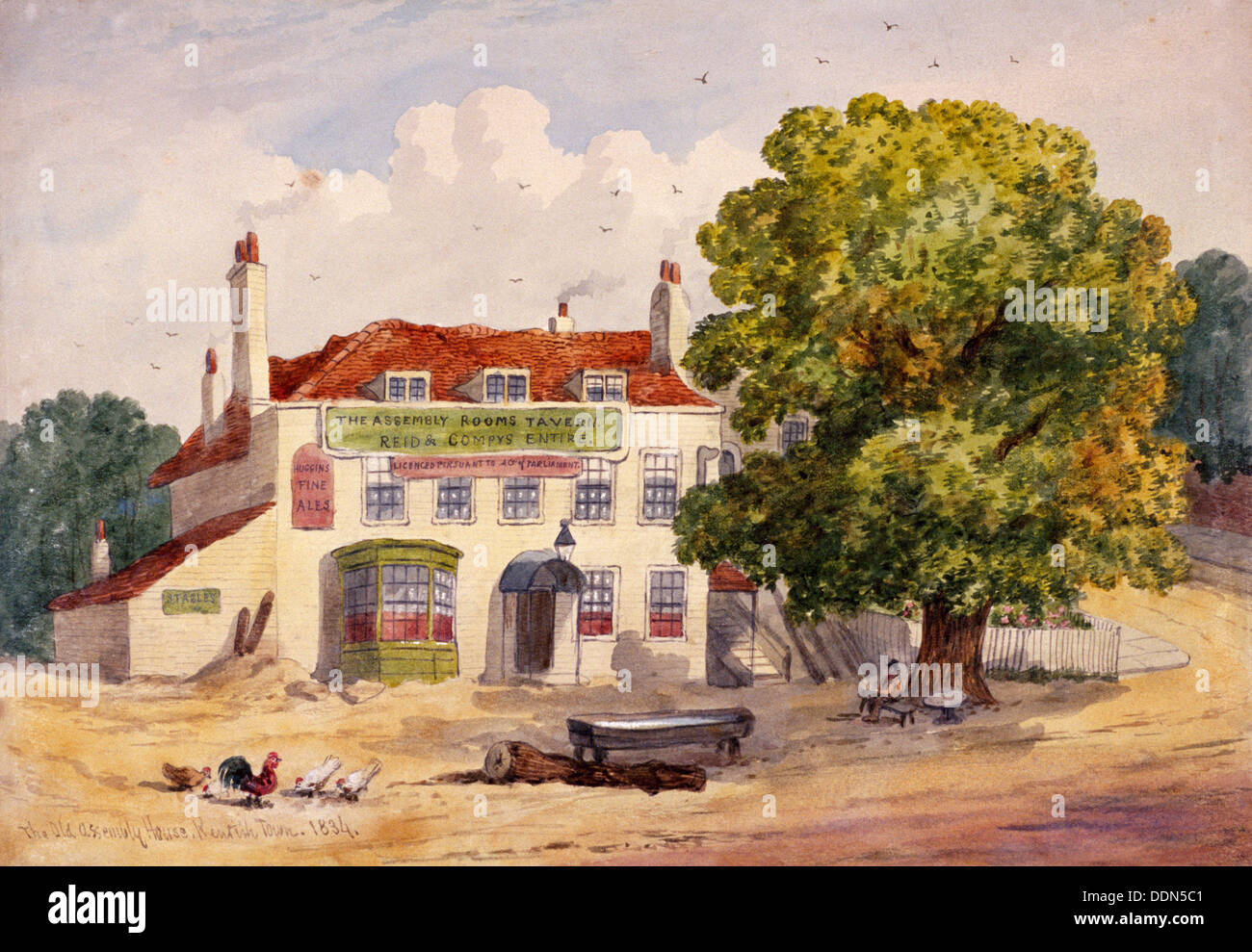 Assembly House, Kentish Town, London, 1834. Artist: Anon Stock Photo ...