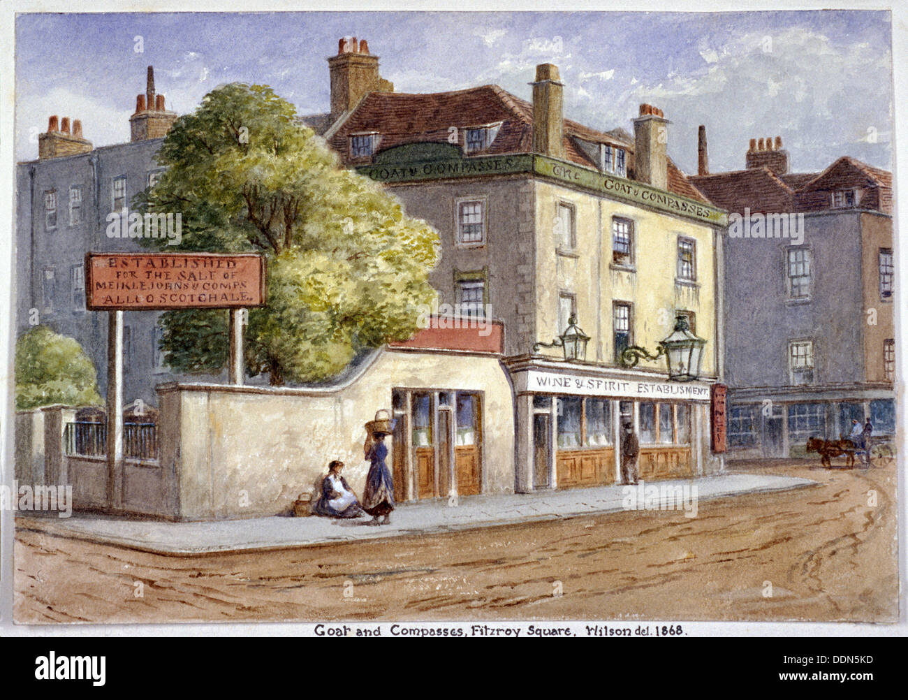 Old Goat and Compasses Inn, Marylebone Road, London, 1868. Artist: JT ...