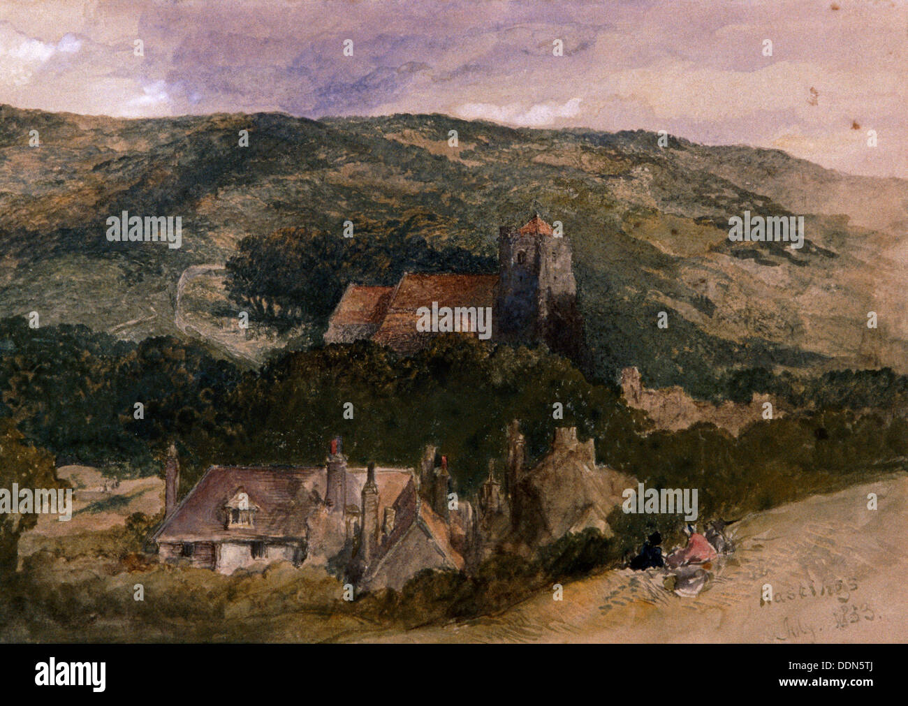 'View at Hastings', 1853. Artist: Sir John Gilbert Stock Photo - Alamy