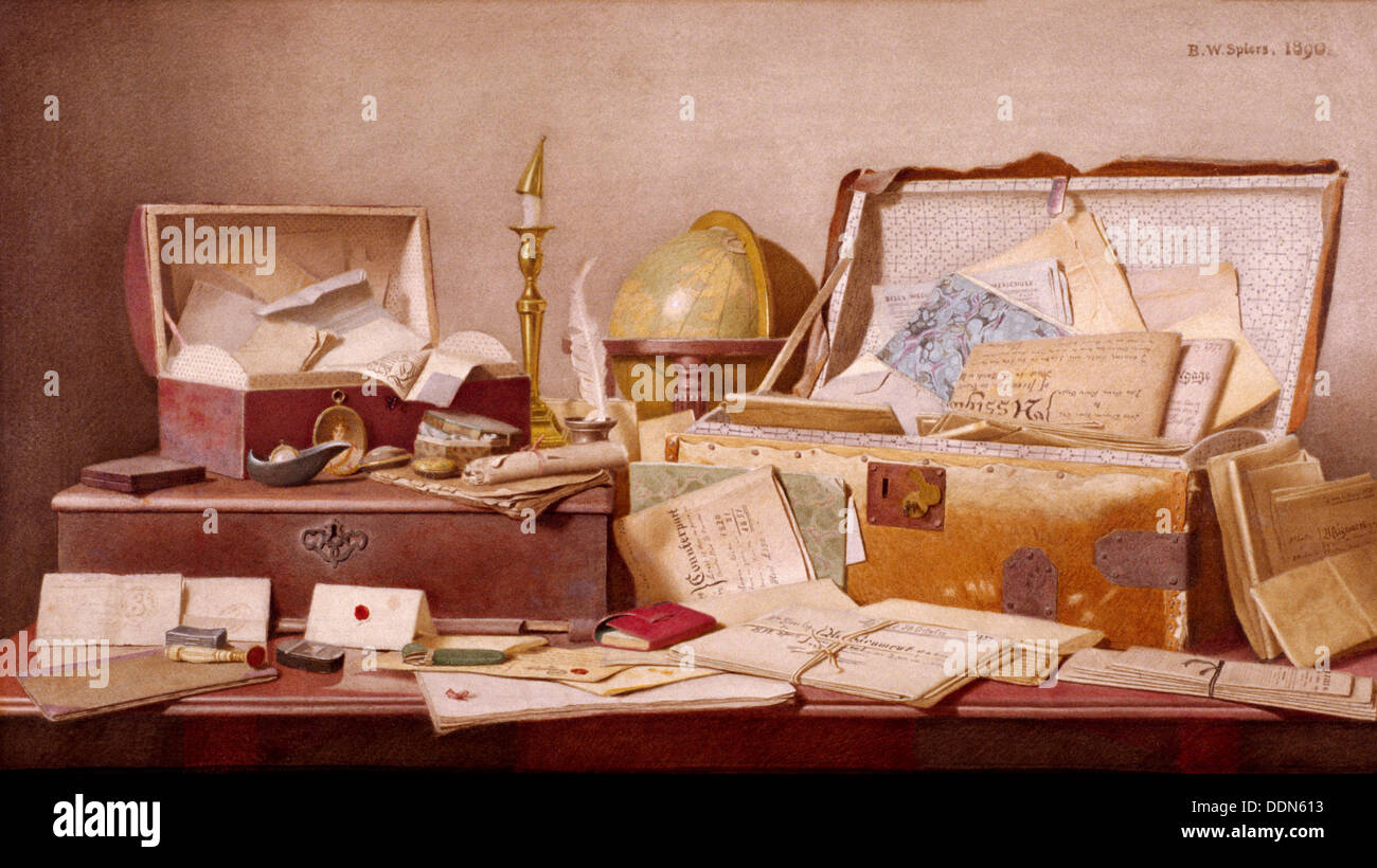 'The Search for the Will', 1890. Artist: Benjamin Walter Spiers Stock ...